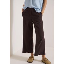 Stoffhose Cecil, Damen, Gr. L, L&auml;nge 26, braun cacao, Stoff, 73% Viskose, 25% Polyester, 2% Elasthan, unifarben, loose fit 7/8-L&auml;nge, Hosen Stoffhose, High Waist