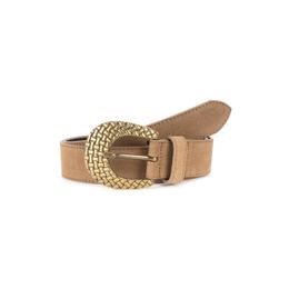 Lederg&uuml;rtel BA98-Cologne "BA98-Cologne G&uuml;rtel", Damen, Gr. 100, beige (caramello), Obermaterial: 100% Lammleder LEL., G&uuml;rtel Lederg&uuml;rtel, Velour-Leder