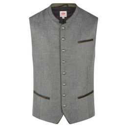 Spieth & Wensky Trachtenweste SPIETH & WENSKY "Hakim", Herren, Gr. 48, gr&uuml;n, Obermaterial: 100% Polyester PES. Futter: 70% Baumwolle CO. 27% Polyamid PA. 3% Elasthan EL., festlich, regular fit, ohne Ausschnitt, Westen, Klassischer Stehkragen mit Samt-Details