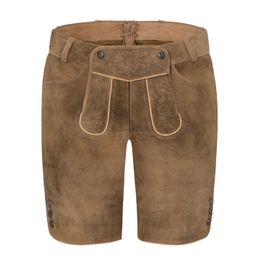 Spieth & Wensky Lederhose SPIETH & WENSKY "Giana", Damen, Gr. 34, N-Gr, sandstein, Obermaterial: 100% Lammleder LEL. Futter: 100% Polyester PES., festlich, regular fit, Hosen, mit dezenten Stickereien an den Beinen