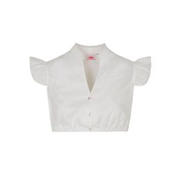 Spieth & Wensky Dirndlbluse SPIETH & WENSKY "Darlee", Damen, Gr. 32, creme, Obermaterial: 75% Baumwolle CO. 22% Polyester PES. 3% Elasthan EL., festlich, slim fit, V-Ausschnitt, Blusen Dirndlbluse, mit verf&uuml;hrerischen V-Ausschnitt