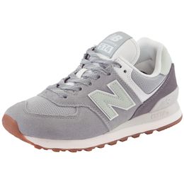 Sneaker New Balance "574", Damen, Gr. 36,5, lone star grau, bayberry, castlerock, Leder, Synthetik, Schuhe Sneaker