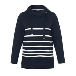 Sweatshirt frapp "frapp Sweatshirt", Damen, Gr. 48, navy, sanftes wei&szlig;, Obermaterial: 49% Viskose CV. 43% Polyester PES. 8% Elasthan EL., regular fit, ohne Ausschnitt, Sweatshirts Sweatshirt, in Gro&szlig;e Gr&ouml;&szlig;en
