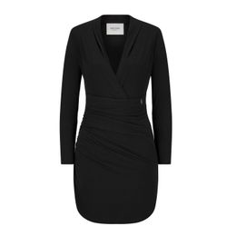 Abendkleid Nicowa "Micima Mini", Damen, Gr. 34, N-Gr, schwarz, Obermaterial: 95% Polyester PES. 5% Elasthan EL., slim fit, V-Ausschnitt, Kleider Abendkleid, mit geraffter Taille