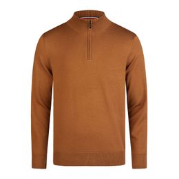 Troyer HECHTER PARIS "HECHTER PARIS FM Pullover", Herren, Gr. L, hazelnut, Obermaterial: 43% Modal CMD. 39% Baumwolle CO. 18% Polyamid PA., regular fit, Pullover Troyer, Weicher Modal