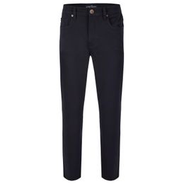 Stoffhose HECHTER PARIS "HECHTER PARIS FM Five-Pocket-Hose", Herren, Gr. 31-34, L&auml;nge 34, schwarz (navy), Obermaterial: 64% Polyester PES. 31% Viskose CV. 5% Elasthan EL., regular fit, Hosen Stoffhose, aus Soft-Stretch-Material