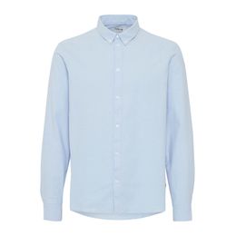 !Solid Langarmhemd SOLID "Langarmhemd SDVal", Herren, Gr. L, N-Gr, blau (sky blau), Obermaterial: 98% Baumwolle CO. 2% Elasthan EL., Hemden