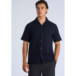 Flanellhemd LINDBERGH "Freizeithemd Relaxed Fit", Herren, Gr. L, Normalgr&ouml;&szlig;en, navy, Obermaterial: 100% Baumwolle, Hemden