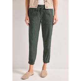 Jogger Pants Street One, Damen, Gr. 32, L&auml;nge 28, gr&uuml;n (cilantro gr&uuml;n), Web, 98% Baumwolle, 2% Elasthan, unifarben, loose fit kn&ouml;chelfrei, Hosen, aus Baumwolle mit Stretchanteil