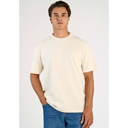 T-Shirt LINDBERGH "T-Shirt Oversize Fit", Herren, Gr. L, nature wei&szlig;, Obermaterial: 100% Baumwolle, unifarben, oversize, Rundhals, Shirts T-Shirt
