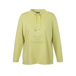 Sweatshirt Via Appia Due "Via Appia Due Sweatshirt", Damen, Gr. 48, lime, Obermaterial: 45% Polyester PES. 43% Viskose CV. 12% Elasthan EL., regular fit, Rundhals, Sweatshirts Sweatshirt, in Gro&szlig;e Gr&ouml;&szlig;en