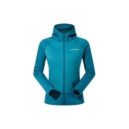 Strickpullover Berghaus "Heuberg", Damen, Gr. XXL, blau (t&uuml;rkis), Obermaterial: 81% Polyester PES. 19% Lyocell CLY., regular fit, Rundhals, Pullover Strickpullover, mit Kapuze