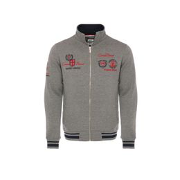Sweatjacke Carisma "Carisma Sweatjacke", Herren, Gr. XL, grau, Obermaterial: 70% Baumwolle CO. 30% Polyester PES., regular fit, Sweatjacken Sweatjacke, Regular