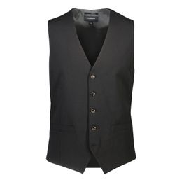 Anzugweste LINDBERGH "Weste Modern Fit", Herren, Gr. 52, schwarz, Obermaterial: 67% Polyester, 28% Viskose, 5% Elasthan. Futter: 98% Polyester, 2% Elasthan, Westen Anzugweste