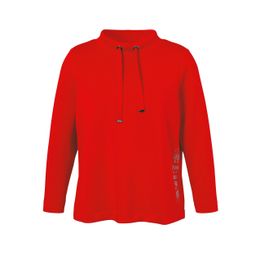 Sweatshirt Via Appia Due "Via Appia Due Sweatshirt", Damen, Gr. 46, rot, Obermaterial: 49% Viskose CV. 43% Polyester PES. 8% Elasthan EL., regular fit, Sweatshirts Sweatshirt, Gro&szlig;e Gr&ouml;&szlig;en