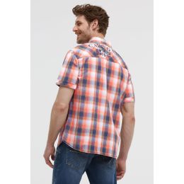Kurzarmhemd CAMP DAVID, Herren, Gr. 4XL, Normalgr&ouml;&szlig;en, flame orange, Web, Material: 100% Baumwolle, regular fit normal, normaler Saum, Hemden, mit Brusttaschen