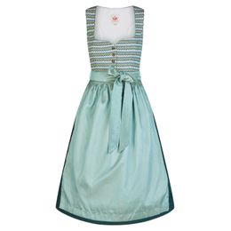 Spieth & Wensky Dirndl SPIETH & WENSKY "Gerome", Damen, Gr. 34, N-Gr, blau gruen, Obermaterial: 100% Polyester PES. Futter: 95% Polyester PES. 5% Baumwolle CO., festlich, regular fit, Kleider, leichter Creperock
