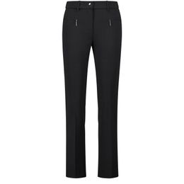 Stoffhose Atelier GARDEUR "ZENE51", Damen, Gr. 34-32, L&auml;nge 32, schwarz, Obermaterial: 96% Polyester PES. 4% Elasthan EL., slim fit, Hosen Stoffhose, Rei&szlig;verschluss-Leistentaschen