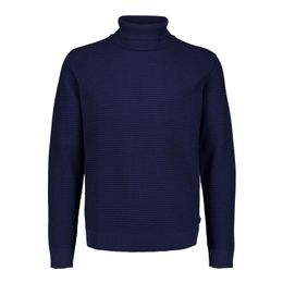 Rollkragenpullover LINDBERGH "Rollkragenpull Relaxed Fit", Herren, Gr. 3XL, blau (navy), Obermaterial: 60% Baumwolle, 40% Polyester, hoch geschlossener Ausschnitt, Pullover Rollkragenpullover