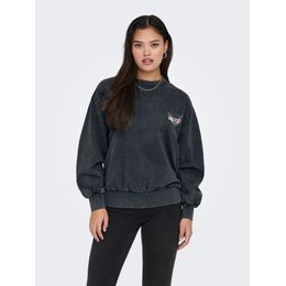 Sweatshirt Only "ONLLUCINDA L/S WILD O-NECK BOX SWT", Damen, Gr. L, phantom print:texana texas, Sweatware, Obermaterial: 60% Baumwolle, 40% Polyester, bedruckt, regular fit, Rundhals, angesetztes B&uuml;ndchen, Sweatshirts Sweatshirt