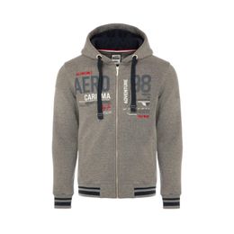 Sweatjacke Carisma "Carisma Sweatjacke", Herren, Gr. M, grau, Obermaterial: 70% Baumwolle CO. 30% Polyester PES., regular fit, Sweatjacken Sweatjacke, Regular