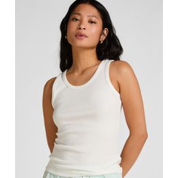Hunkem&ouml;ller Pyjama HUNKEM&Ouml;LLER "Singlet Jersey", Damen, Gr. XL, wei&szlig;, 46% Lyocell, 45% Baumwolle, 9% Elasthan, Homewear-Sets Pyjama
