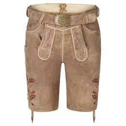 Spieth & Wensky Lederhose SPIETH & WENSKY "Hochburg", Herren, Gr. 46, N-Gr, patina st braun rot, Obermaterial: 100% Lammleder LEL., festlich, regular fit, Hosen, hochwertige Verarbeitung, dekorative N&auml;hte