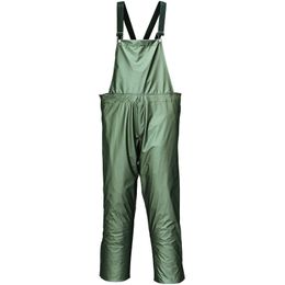 Latzhose TERRAX WORKWEAR "Terraflex", Gr. 3X, US, gr&uuml;n (oliv), Obermaterial: 58% Polyamid PA. 42% Polyurethan PU., Hosen