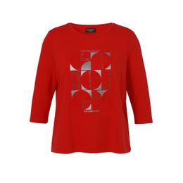 Sweatshirt Via Appia Due "Via Appia Due Sweatshirt", Damen, Gr. 46, rot, Obermaterial: 45% Polyester PES. 43% Viskose CV. 12% Elasthan EL., relaxed fit, Rundhals, Sweatshirts Sweatshirt, Gro&szlig;e Gr&ouml;&szlig;en
