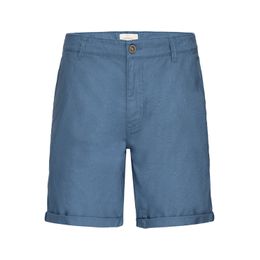 Chinoshorts Blend "Chinoshorts BHShorts", Herren, Gr. L, N-Gr, blau (blau ashes), Obermaterial: 55% Leinen LI. 45% Baumwolle CO., Hosen Chinoshorts