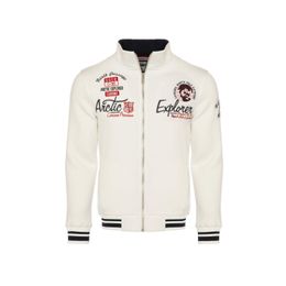 Sweatjacke Carisma "Carisma Sweatjacke", Herren, Gr. M, wei&szlig;, Obermaterial: 70% Baumwolle CO. 30% Polyester PES., regular fit, Sweatjacken Sweatjacke, Regular