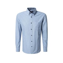 Langarmhemd Pierre Cardin "Pierre Cardin Hemd", Herren, Gr. S, N-Gr, air, Obermaterial: 100% Baumwolle CO., regular fit, ohne Ausschnitt, Hemden, mit feiner Streifenstruktur