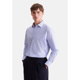 Businesshemd Seidensticker "Schwarze Rose", Herren, Gr. L (42), normale &Auml;rmell&auml;ngen, hellblau, 100% Baumwolle, gestreift, regular fit, 2-Knopf-Manschette, Hemden, Regular 1/1 Kentkragen Gestreift