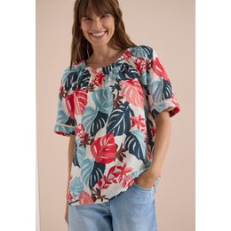Carmenbluse Cecil, Damen, Gr. L (42), light alabaster wei&szlig;, Stoff, 86% Viskose, 14% Nylon, gemustert, klassisch normal, Carmenausschnitt, normaler Saum, Blusen, aus softer Viskose