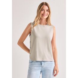Tr&auml;gertop Street One, Damen, Gr. 34, clay sand, Stoff, 48% Polyester, 48% Viskose, 4% Elasthan, unifarben, normal normal, Rundhals, abgesteppt, Tops Tr&auml;gertop, aus Jersey in Unifarbe