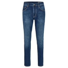 5-Pocket-Jeans HECHTER PARIS "HECHTER PARIS FM Jeans", Herren, Gr. 33-34, L&auml;nge 34, blau (dunkelblau), Obermaterial: 80% Baumwolle CO. 18% Polyester PES. 2% Elasthan EL., regular fit, Jeans 5-Pocket-Jeans, Unimuster