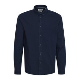!Solid Langarmhemd SOLID "Langarmhemd SDVal", Herren, Gr. L, N-Gr, blau (insignia blau), Obermaterial: 98% Baumwolle CO. 2% Elasthan EL., Hemden