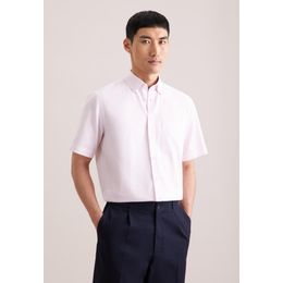 Businesshemd Seidensticker "Schwarze Rose", Herren, Gr. M (40), normale &Auml;rmell&auml;ngen, rosa (ros&eacute;), 100% Baumwolle, Strukturmuster, regular fit, Hemden, Regular 1/2 Button-Down-Kragen Struktur