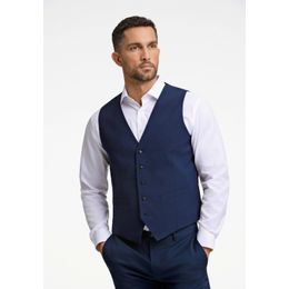 Anzugweste LINDBERGH "Weste Modern Fit", Herren, Gr. 50, blau (dk blau mel), Obermaterial: 67% Polyester, 28% Viskose, 5% Elasthan. Futter: 98% Polyester, 2% Elasthan, Westen Anzugweste
