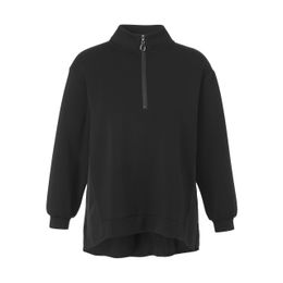 Sweatshirt frapp "frapp Sweatshirt", Damen, Gr. 44, schwarz, Obermaterial: 49% Viskose CV. 43% Polyester PES. 8% Elasthan EL., regular fit, ohne Ausschnitt, Sweatshirts Sweatshirt, in Gro&szlig;e Gr&ouml;&szlig;en