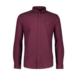Businesshemd LINDBERGH "Oxford-Hemd Relaxed Fit", Herren, Gr. L, Normalgr&ouml;&szlig;en, rot (burgundy), Obermaterial: 100% Baumwolle, Hemden