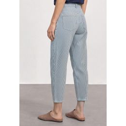 Comfort-fit-Jeans Street One, Damen, Gr. 24, L&auml;nge 28, indigo striped wash, Jeans, 97% Baumwolle, 3% Elasthan, gestreift, kn&ouml;chelfrei, Jeans, im Streifendesign