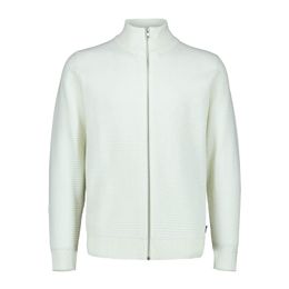 Cardigan LINDBERGH "Cardigan Relaxed Fit", Herren, Gr. L, wei&szlig; (sanftes wei&szlig;), Obermaterial: 60% Baumwolle, 40% Polyester, Strickjacken