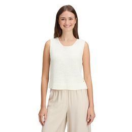 BETTY & CO Stricktop BETTY & CO "Damen mit Rundhalsausschnitt", Damen, Gr. 34, rohwei&szlig;, Strick, Obermaterial: 65% Polyacryl, 35% Polyamid, gerade kurz, Rundhals, Tops Stricktop