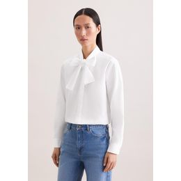 Klassische Bluse Seidensticker, Damen, Gr. 3XL (46), wei&szlig;, 100% Baumwolle, unifarben, regular fit, Blusen Bluse, 1/1 Binderkragen Uni
