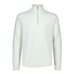 Troyer LINDBERGH "Troyer Relaxed Fit", Herren, Gr. L, sanftes wei&szlig;, Obermaterial: 60% Baumwolle, 40% Polyester, hoch geschlossener Ausschnitt, Pullover Troyer