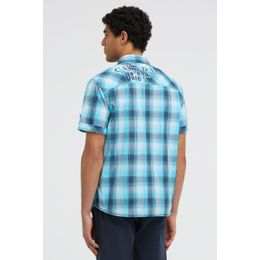 Kurzarmhemd CAMP DAVID, Herren, Gr. 4XL, Normalgr&ouml;&szlig;en, blau, Web, Material: 100% Baumwolle, regular fit normal, normaler Saum, Hemden, mit Brusttaschen