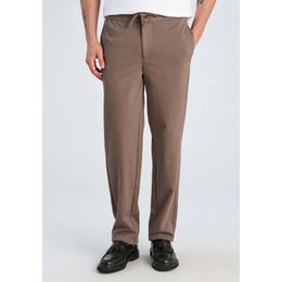 Stoffhose LINDBERGH "Stoffhose Relaxed Fit", Herren, Gr. L, dk stone mix, Obermaterial: 75% Polyester, 22% Viskose, 3% Elasthan, meliert, relaxed fit, Hosen Stoffhose