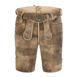 Spieth & Wensky Lederhose SPIETH & WENSKY "Herford", Herren, Gr. 46, N-Gr, gerste schwarz, Obermaterial: 100% Lammleder LEL., festlich, regular fit, Hosen, hochwertige Verarbeitung