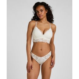 Hunkem&ouml;ller String HUNKEM&Ouml;LLER "String Andrea", Damen, Gr. L, wei&szlig;, 87% Polyamid, 13% Elasthan, Unterhosen String